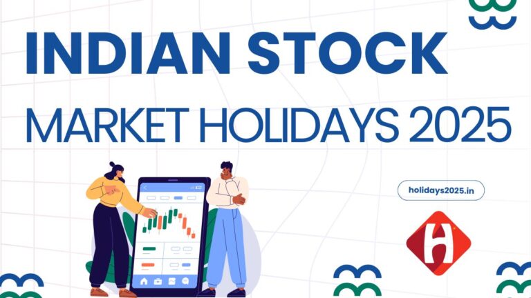 Indian Stock Market Holidays 2025 - Calendar Holidays 2025